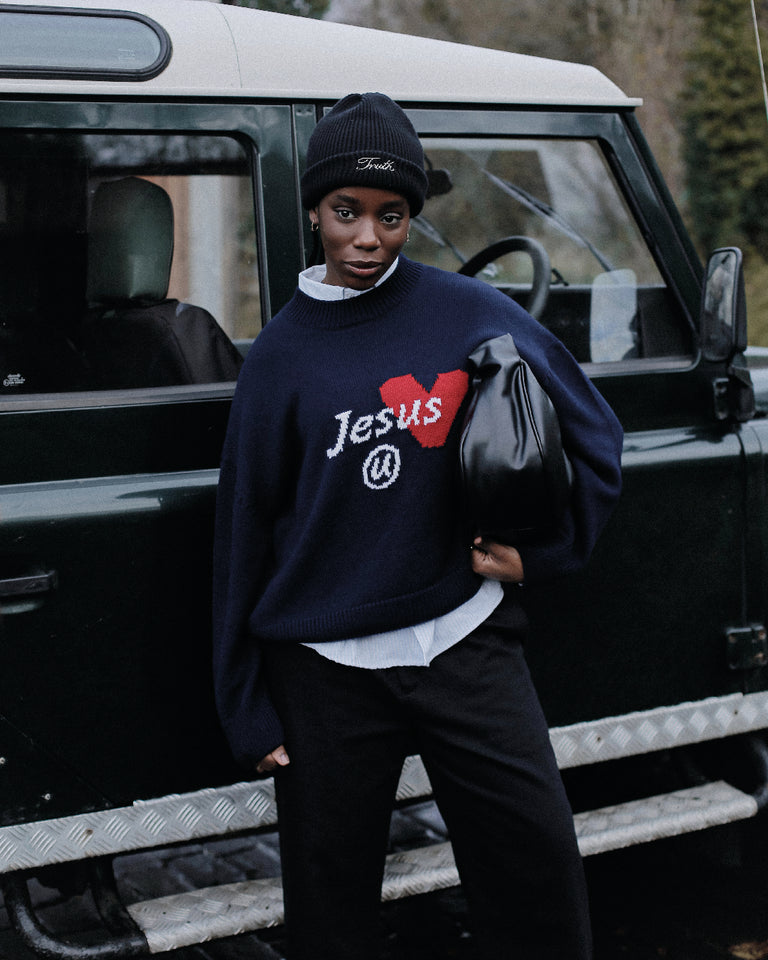 Jesus Merino Knit- Navy – TRUTH
